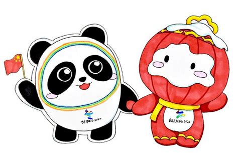 冰墩墩雪容融的简笔画步骤图文怎么画简单（精选11张）简笔画图片大全