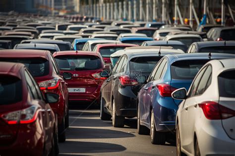 汽车马路上堵车高清图片下载 正版图片600388707 摄图网