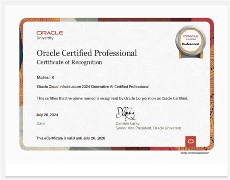 Oraclecertification Professionalgrowth Mr Mallesh