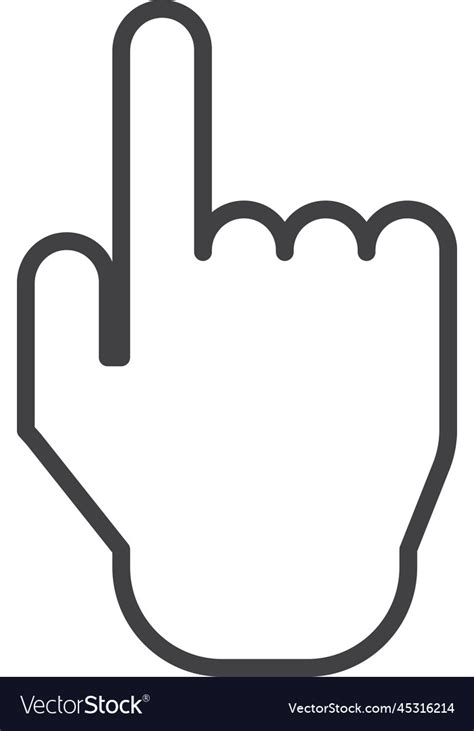 Index Finger In Minimal Style Royalty Free Vector Image