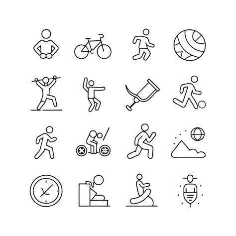 Premium Vector Black Outline Icons Set
