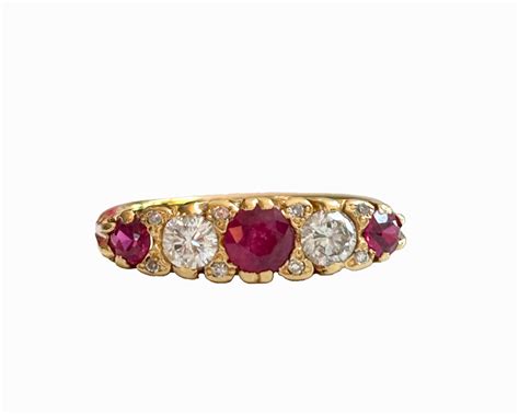 Vintage Ruby And Diamond Gypsy Ring Aladdins Cave Jewellery
