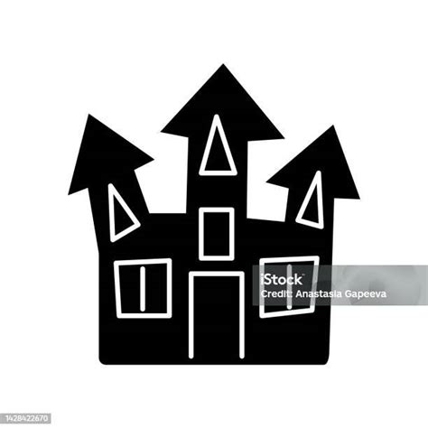 마녀 성 글리프 아이콘입니다 아이 장식 최소한의 궁전 행복한 할로윈 디자인 격리된 벡터 스톡 일러스트레이션 0명에 대한 스톡 벡터 아트 및 기타 이미지 Istock