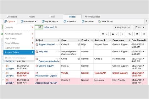 Features OsTicket Support Ticketing System