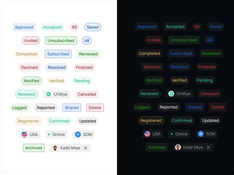 Badge Pill And Tags 8 Ui Kit In 2024 App Ui Design Badge Web Design