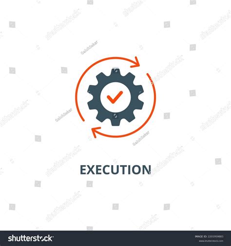 Execution Icon Simple Element Illustration Concept Stock Vector