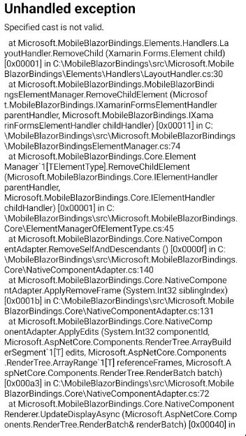 Invalidcastexception When Replacing Elements Inside Of Frame · Issue