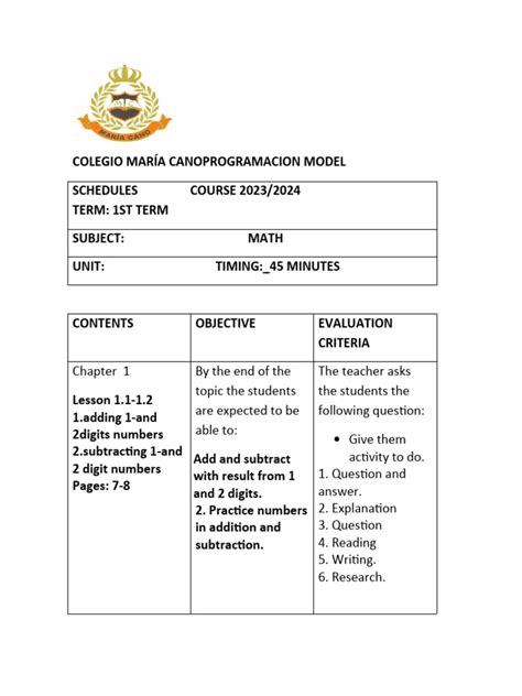 Math Scheme Pdf Teaching Methods And Materials