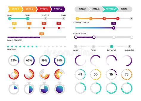 Progress Tracker Stock Illustrations 571 Progress Tracker Stock