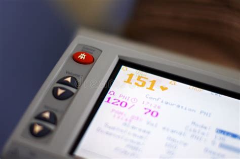 Cnc Machine Monitor Display With Program Code Running And Numbers Stock