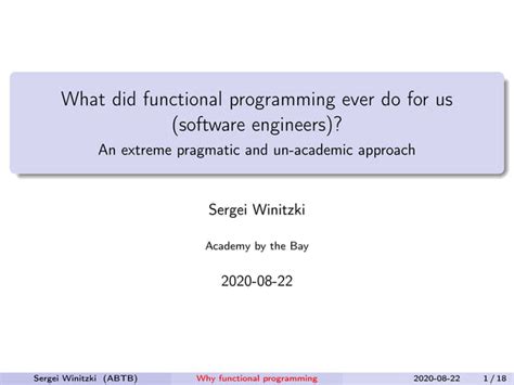 functional programming advantages pdf
