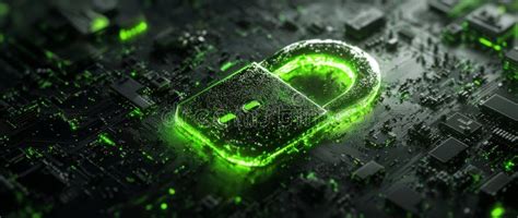 Creating A Secure Digital Space With A Cyber Padlock Against A Dark