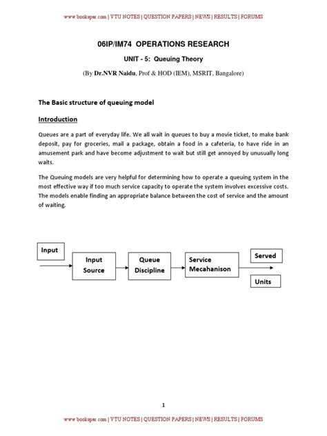 Queueing Theory Pdf Applied Mathematics Statistical Theory
