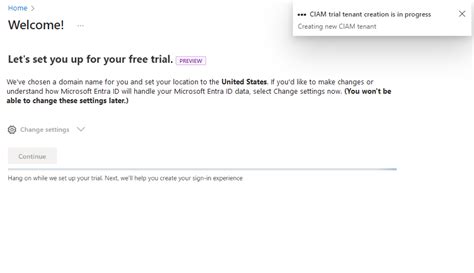 快速入门 设置外部租户免费试用版 microsoft entra external id microsoft learn