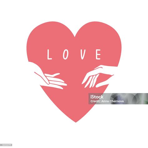 두 손이 서로 손을 뻗어 있다 사랑에 빠진 커플 손과 마음 해피 발렌타인 데이 세계 심장의 날 Health에 대한 스톡 벡터