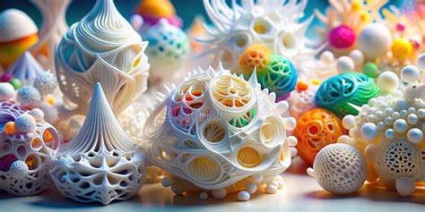 Stunning Closeup Of 3dprinted White Plastic Art Objects A Glimpse Into Additive Manufacturings