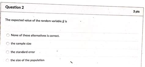 Solved The Expected Value Of The Random Variable X Is None Chegg