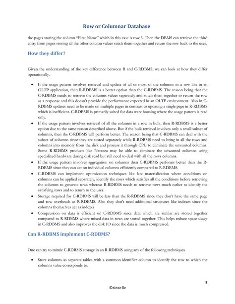 Row Or Columnar Database Pdf