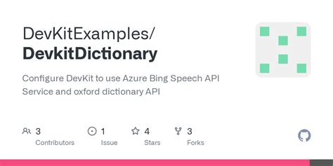 GitHub DevKitExamples DevkitDictionary Configure DevKit To Use Azure Bing Speech API Service