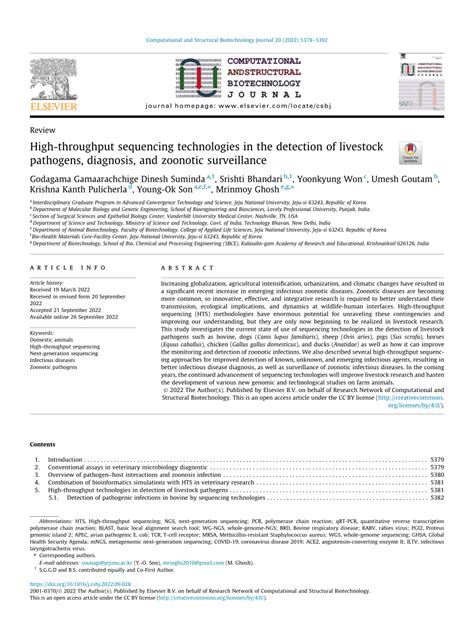 Pdf High Throughput Sequencing Technologies In The Detection Of