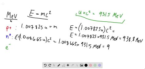 Determine The Rest Mass Energies Of An Electron A Proton And A