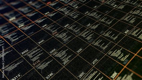 Vidéo Stock Futuristic Hi Tech Graphic Interface With Digital Code And Data Animation Abstract