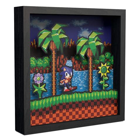 Buy Pixel Frames Sonic The Hedgehog Idle Pose 9x9 Inches Big Shadow