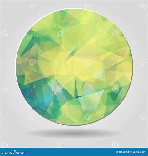Abstract Geometric Spherical Shape From Triangular Faces Stock Vector Illustration Of