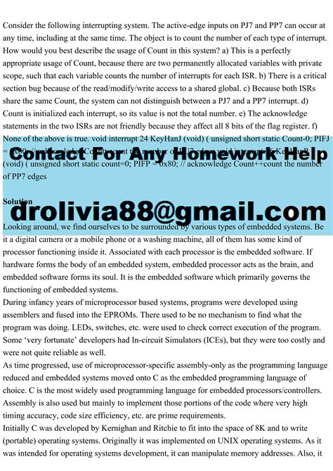 Consider The Following Interrupting System The Active Edge Inputs Opdf