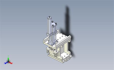 增压缸冲压治具 STEP 模型图纸下载 懒石网