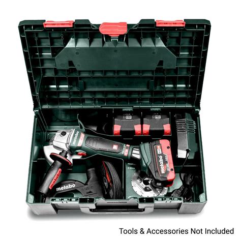 Metabo Metabox 165 L 626890000 496mm X 296mm X 165mm Storage Box Organiser To Suit Angle Grinders