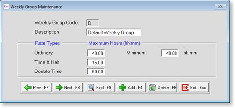 Exo Time And Attendance Setup Cycle Step Four Weekly Groups