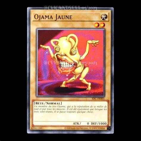 Carte Yu Gi Oh Ioc Fr001 Ojama Jaune Cdiscount Jeux Jouets