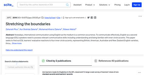 Stretching The Boundaries Scite Report