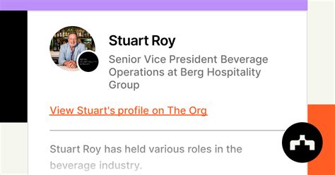 Stuart Roy Senior Vice President Beverage Operations At Berg