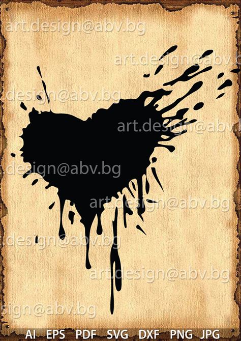 Vector HEART AI Eps Pdf Svg Dxf Png Download Etsy