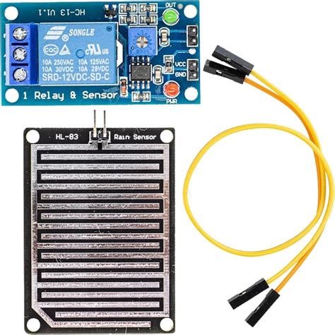 Sensor De Chuva E Umidade Hl 83 Com Acionamento Relé 12v Para Arduino