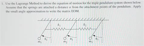 Solved Use The Lagrange Method To Derive The Equation Of Chegg Com