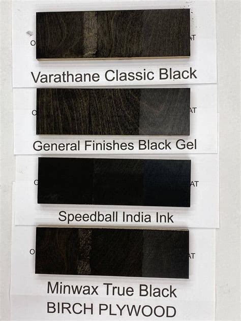 Black Wood Stain Color Comparison Test Artofit