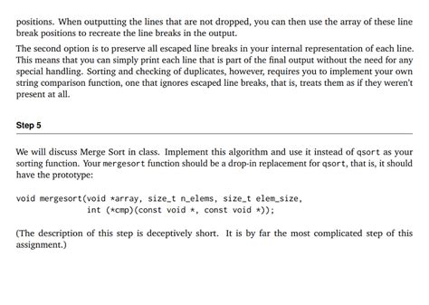Step 1 Implement A C Program Uniquec That Recreates