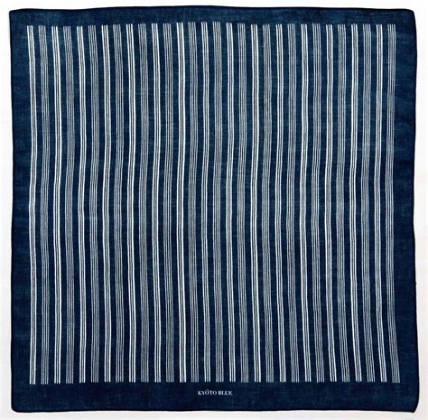 京都山本仁Kyoto Blue系列手帕 直線 誠品線上