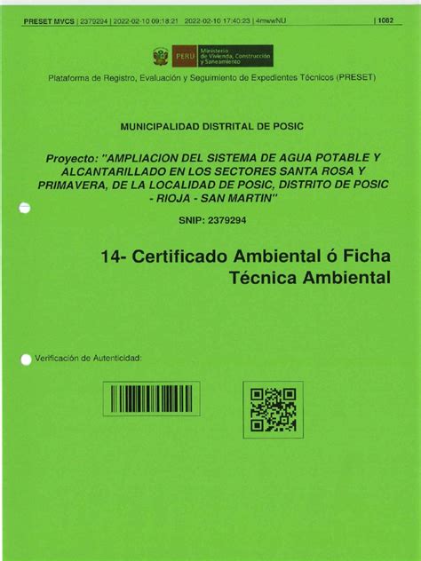 Certificado Ambiental Pdf