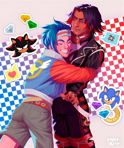 Sonic And Shadow Fanart Print Etsy