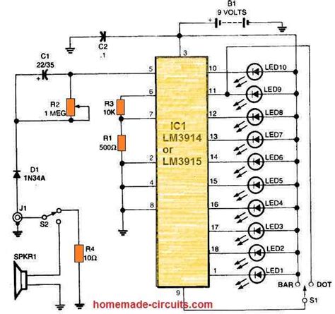 Thunder Lightning Detector Circuit Led Blinking In Response To