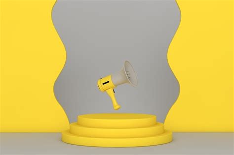 노란색과 회색 연단과 최소한의 추상적 배경 3d 렌더링 기하학적 모양 현대 웹 사이트에서 상을위한 단계 0명에 대한 스톡 사진 및 기타 이미지 Istock