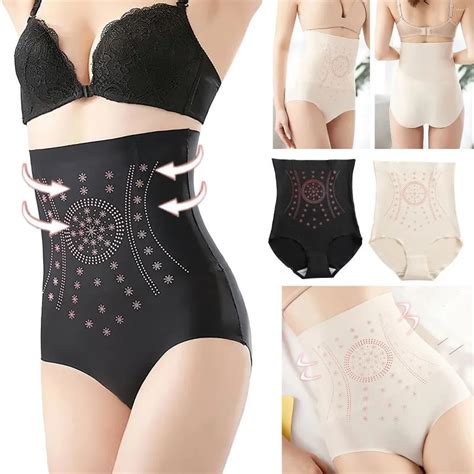 High Waisted Silky Shapewear Panties Seamless Control