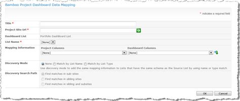 Configuring The Bamboo Project Dashboard Data Mapping Web Part Bamboo Solutions