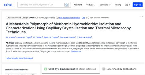 A Metastable Polymorph Of Metformin Hydrochloride Isolation And