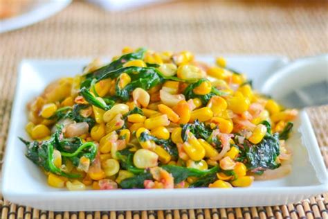 Sauteed Corn With Spinach Salu Salo Recipes