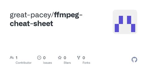 Github Great Paceyffmpeg Cheat Sheet